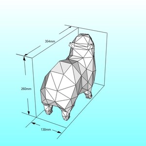 Capybara Model Capybaras Paper Craft Origami PDF Download DIY Low Poly ...