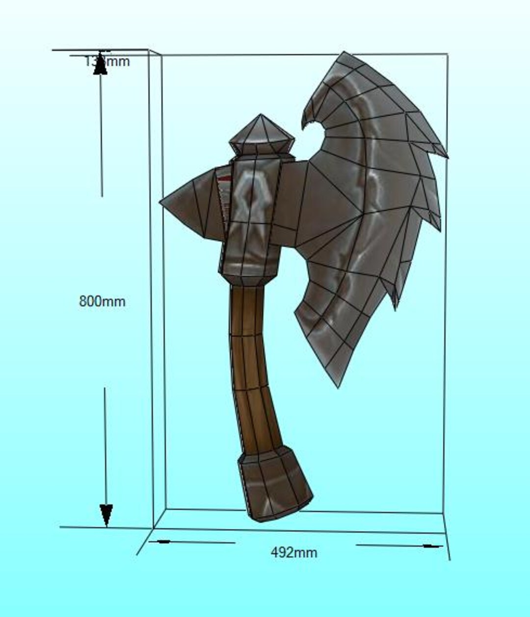 Rexxar Axe Character Hero World of Warcraft WOW Papercraft 3D Model ...