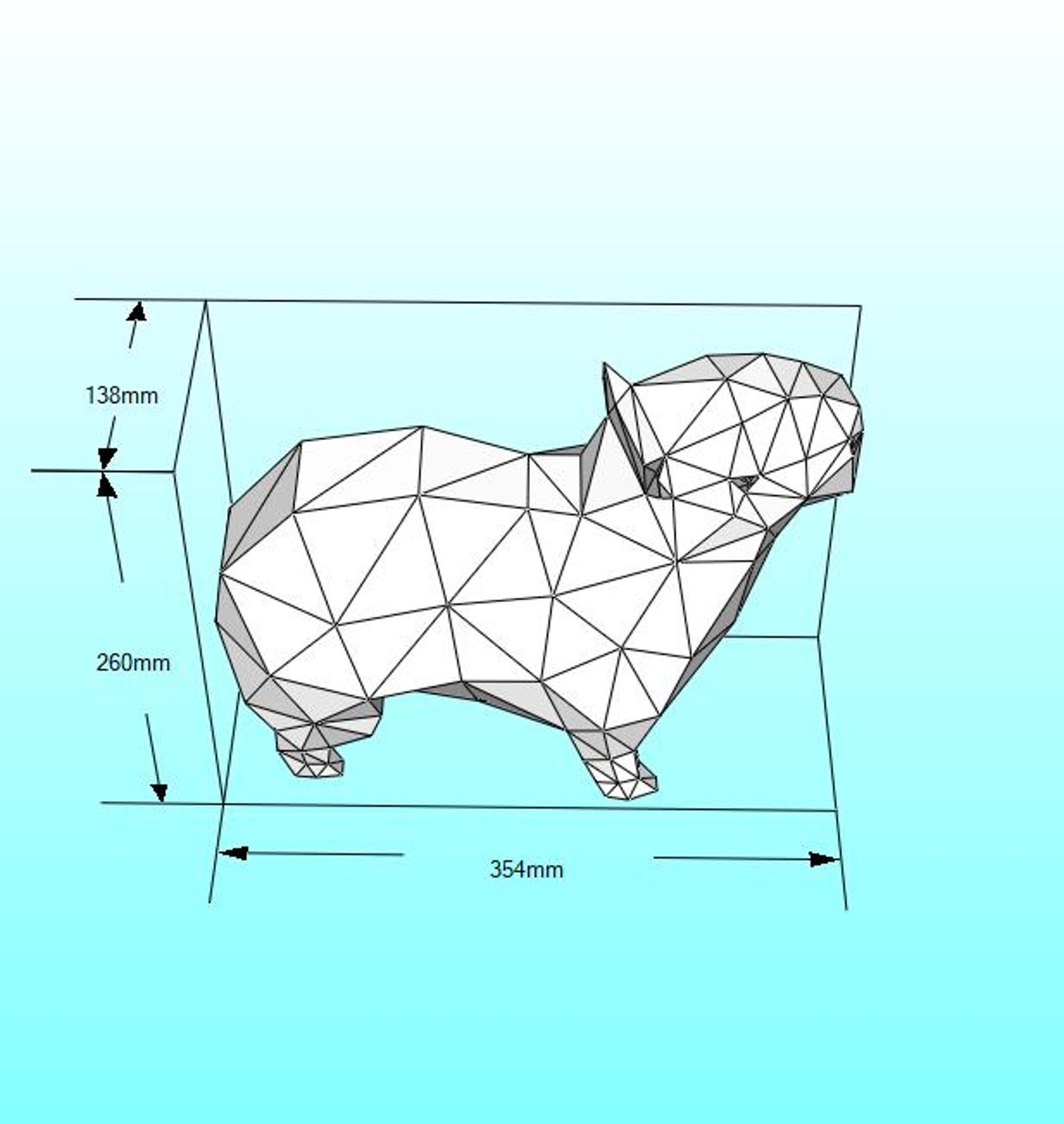 Capybara Model Capybaras Paper Craft Origami PDF Download DIY Low Poly ...