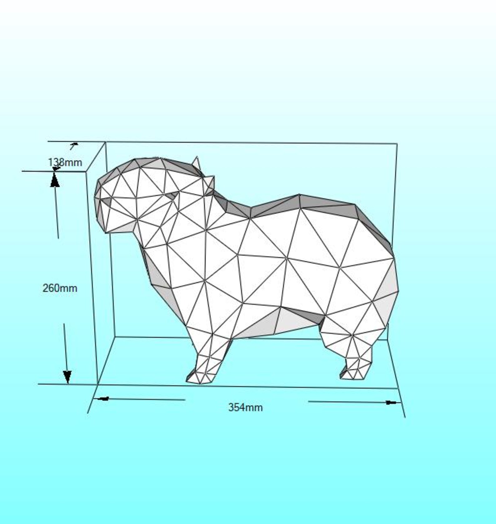 Capybara Model Capybaras Paper Craft Origami PDF Download DIY Low Poly ...