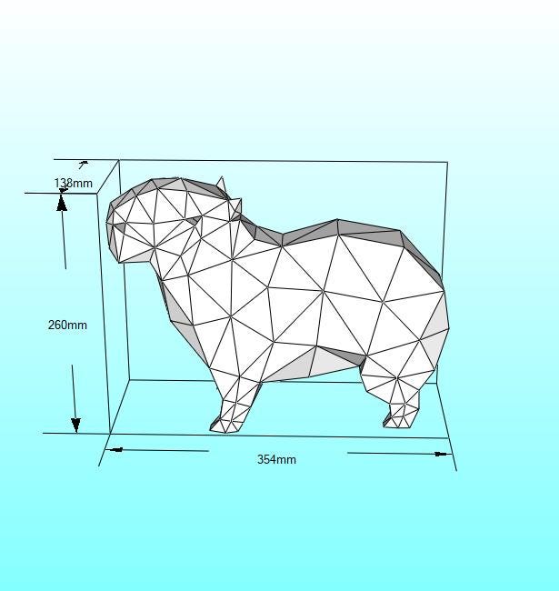 Capybara Model Capybaras Paper Craft Origami PDF Download DIY Low Poly ...