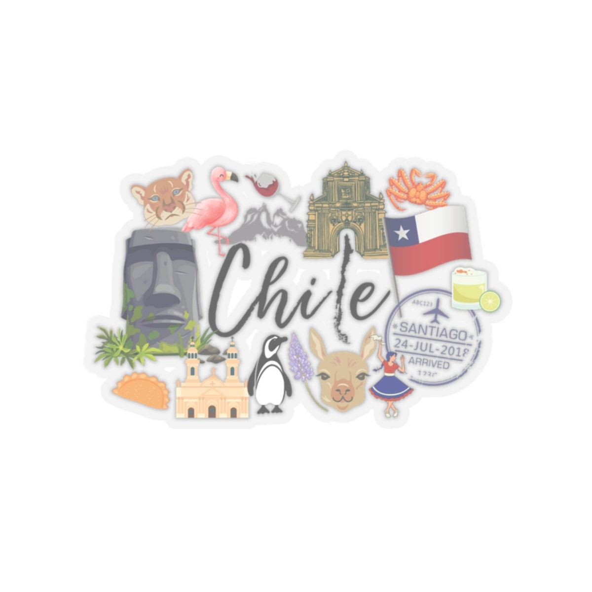 Chile Travel Sticker, Chile Vacation Decal - Etsy