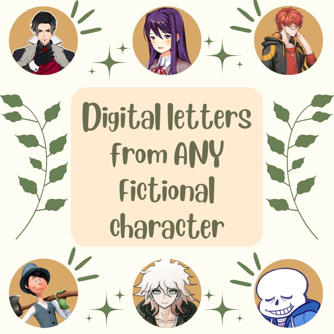 Digital Letters From ANY Fictional Character - Etsy