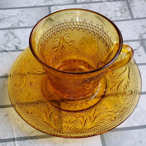 Amber Tiara Glassware - Etsy