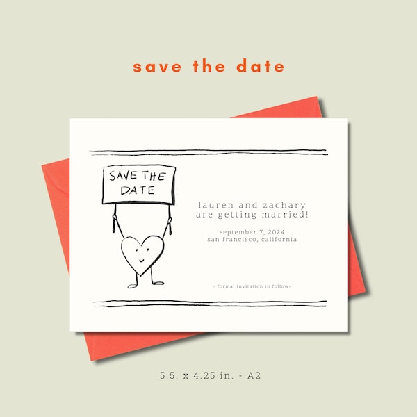 Cute Save the Date - Etsy