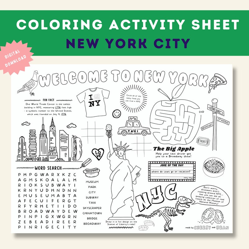 Restaurant New York Menu - Etsy