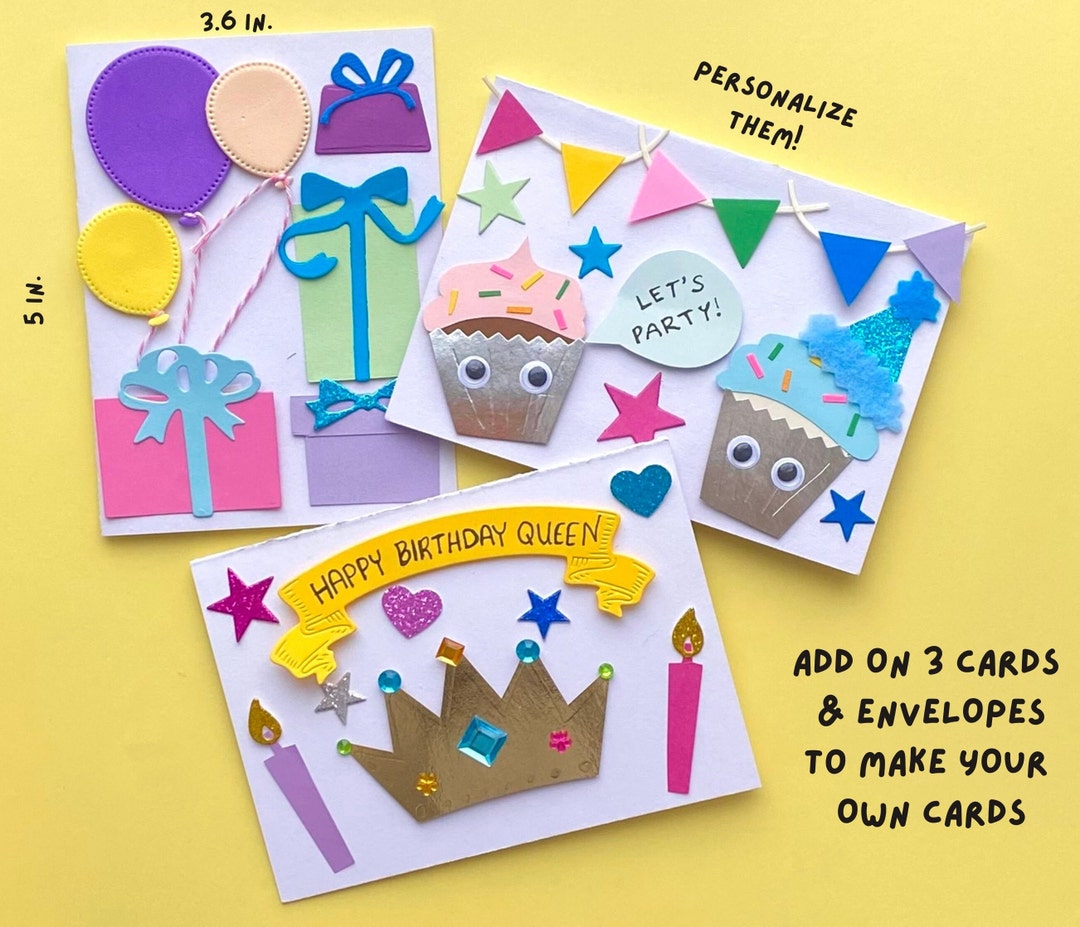 Birthday Card Making Sticker Kit 3D Adhesive Backed Birthday - Etsy