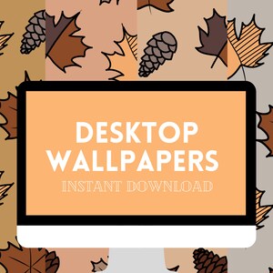 Desktop Wallpaper | Set of 4 | Fall Leaves | Fall Background - Etsy