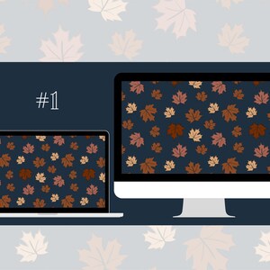 Desktop Wallpaper | Set of 4 | Fall Leaves | Fall Background - Etsy