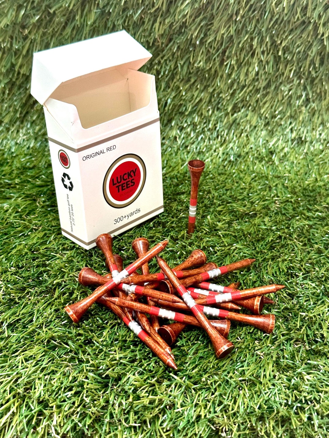 Lucky Tees Bamboo Golf Tees in Cigarette Box - 20 Count 2.75inch - Etsy