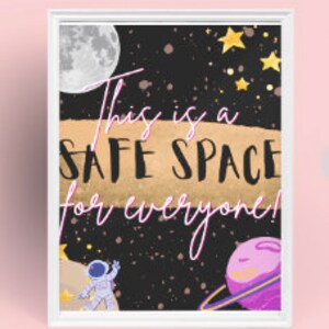 Classroom Wall Art Printable, Instant Download, Space Themed, Safe ...