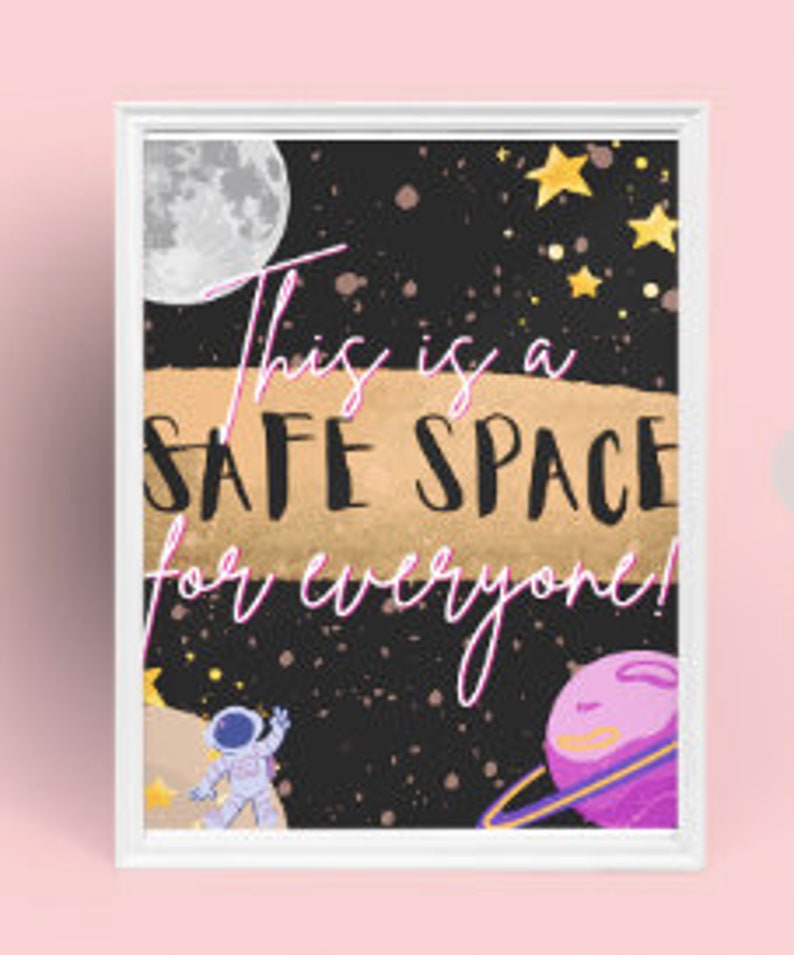 Classroom Wall Art Printable, Instant Download, Space Themed, Safe ...