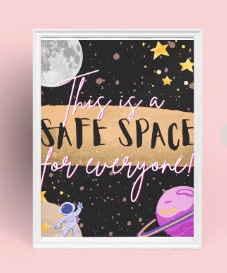 Classroom Wall Art Printable, Instant Download, Space Themed, Safe ...