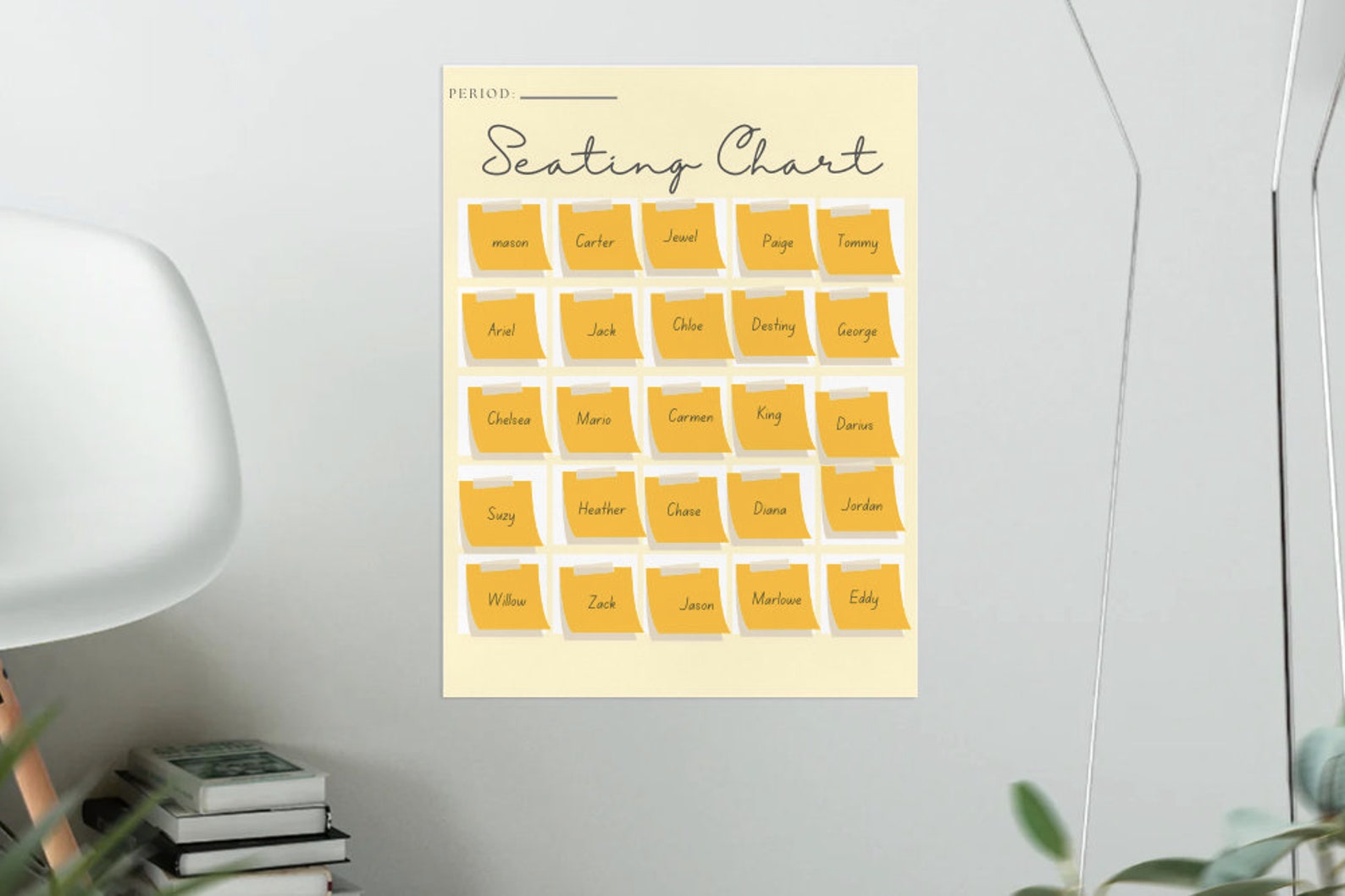 Printable Seating Chart, Instant Download, Classroom Chart, Printable ...