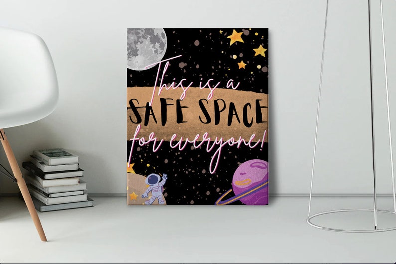 Classroom Wall Art Printable, Instant Download, Space Themed, Safe ...