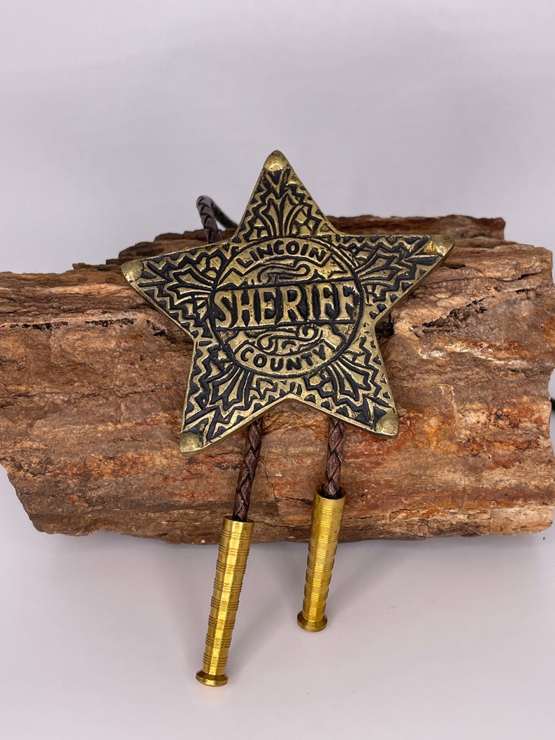 Sheriff Badge Bolo - Etsy