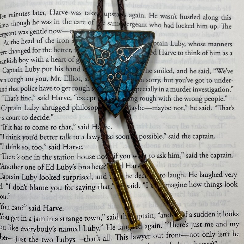 Turquoise Mosaic Inlay Triangle Bolo - Etsy