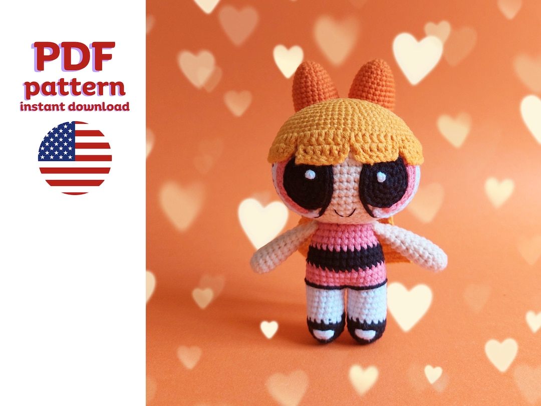 Crochet Pattern: Blossom From Powerpuff Girls, PDF Crochet Doll Pattern ...
