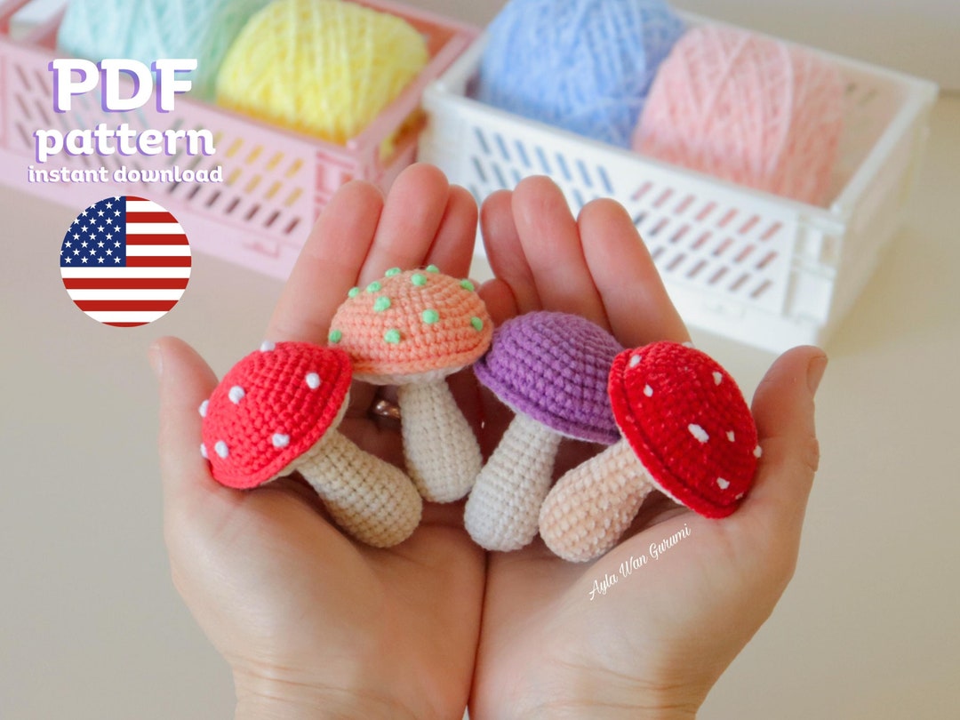 NO SEW Mushroom Plushie Crochet Pattern, Amanita Crochet Pattern ...