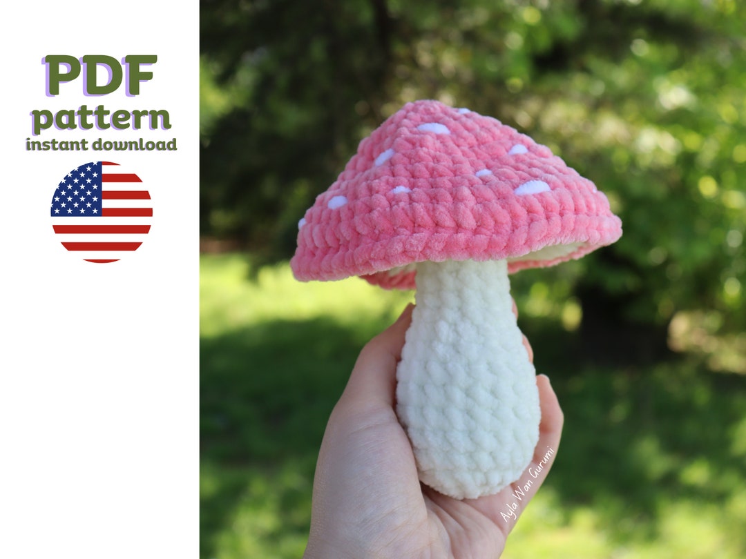 NO SEW Mushroom Plushie Crochet Pattern, Amanita Crochet Pattern ...