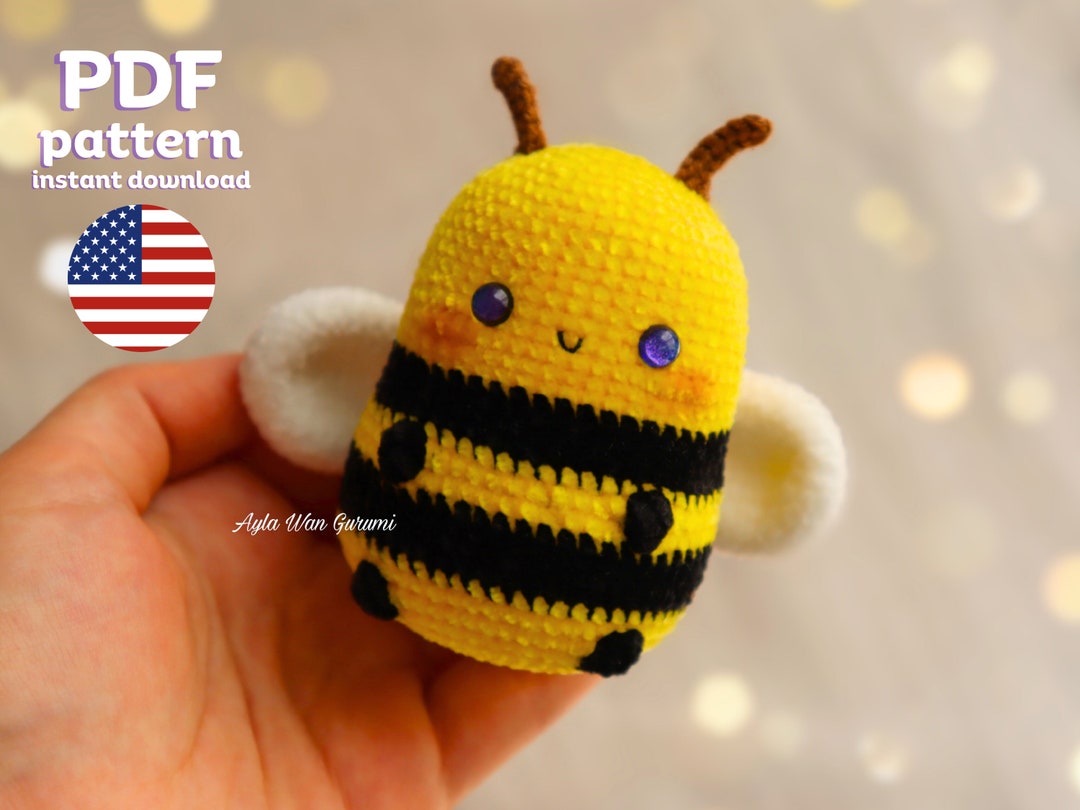 LOW SEW Chubbee Crochet Pattern in English, Bumblebee Easy Crochet ...