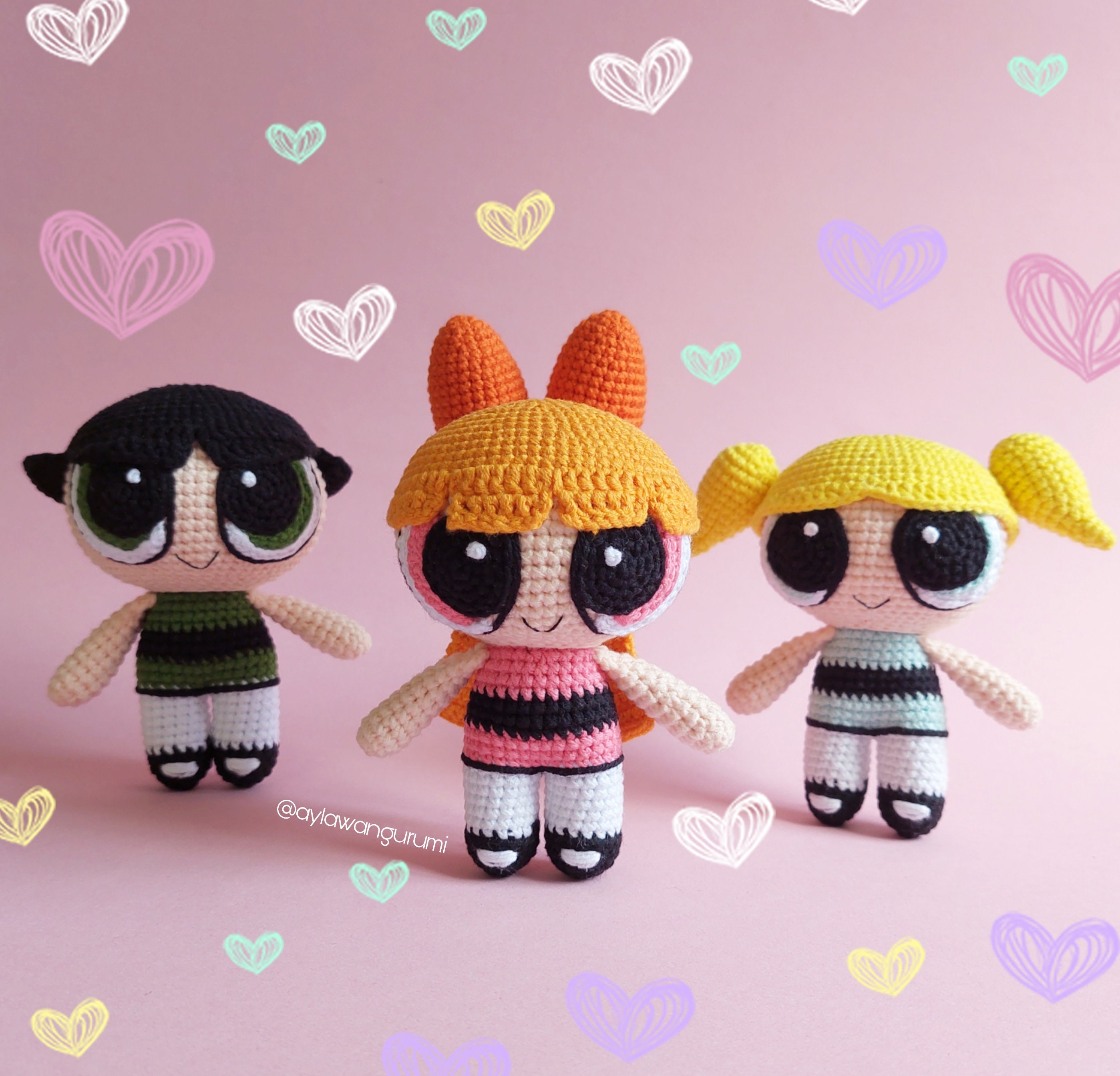 Crochet Pattern for Powerpuff Girls Dolls 3 in 1 - Etsy Canada