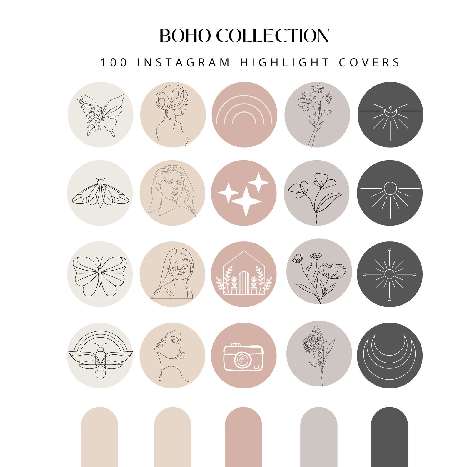100 Boho Instagram Highlight Covers Boho Instagram Instagram Highlights ...