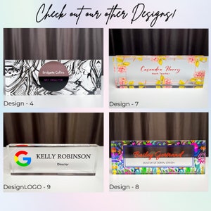 Pink Floral Name Plate, Executive Office Name Sign, Personalized ...