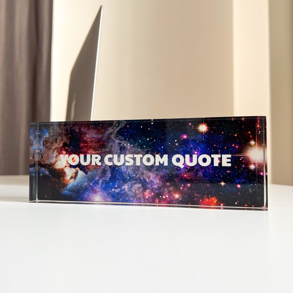 Custom Acrylic Desk Quote - Etsy