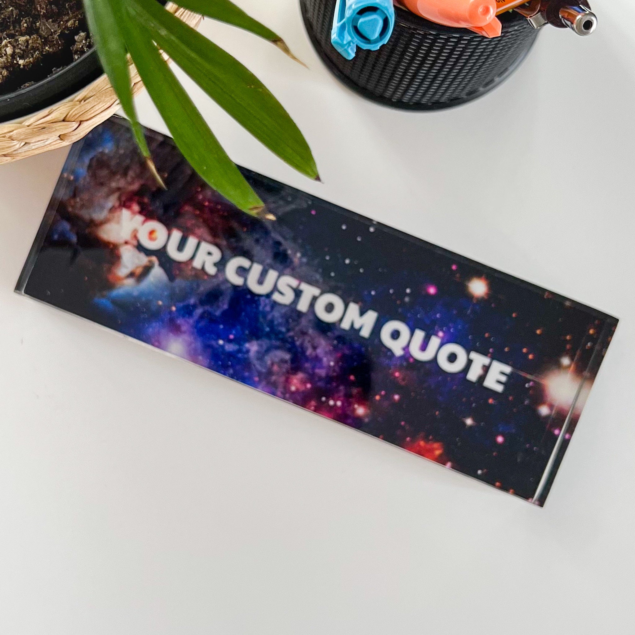 Custom Quote Acrylic Block, Celestial Office and Home Decor, Space ...