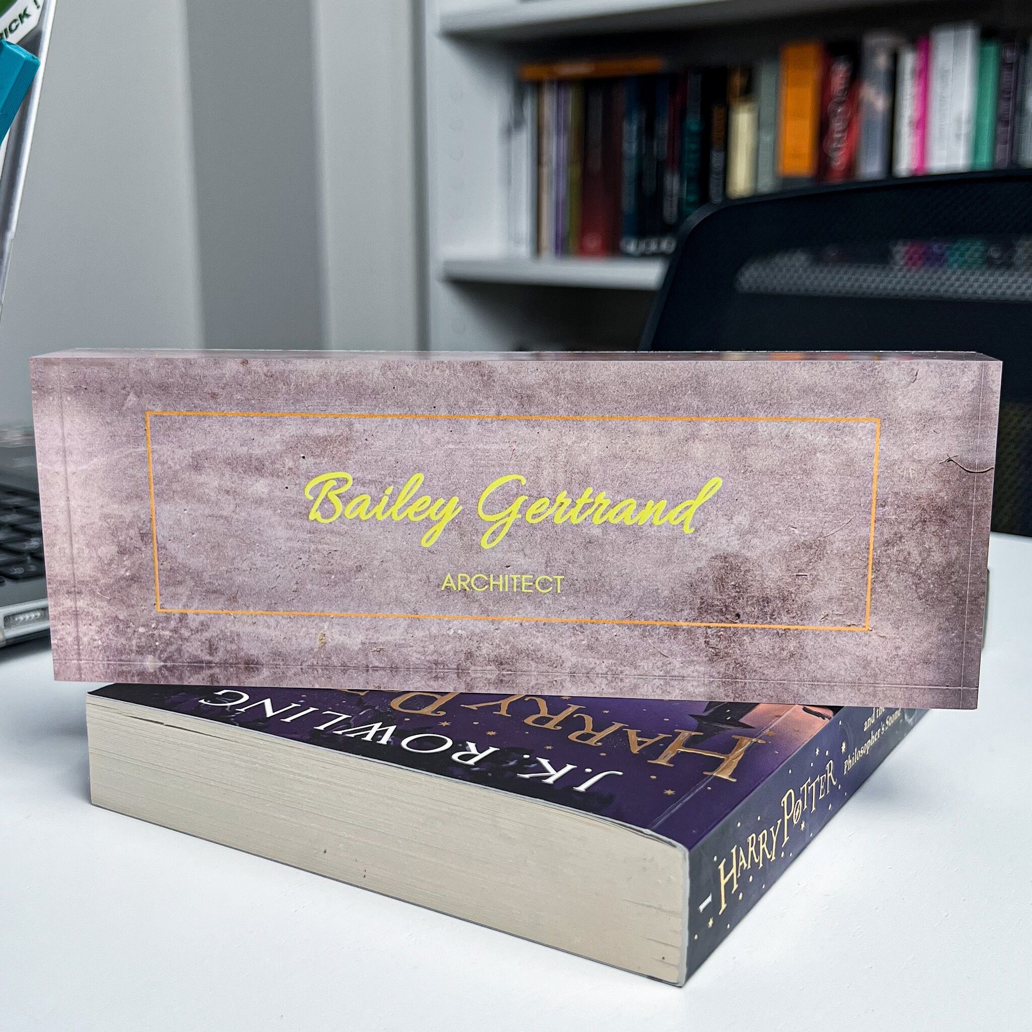 Concrete Name Plate for Desk Personalized Name Plaque - Etsy