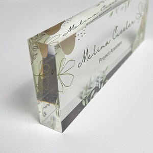 Green Floral Name Plate Personalized Name Plate for Desk - Etsy