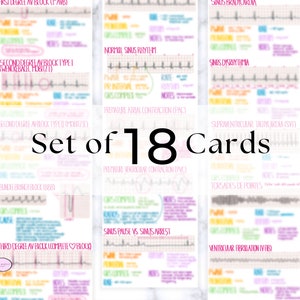 Instant Download Telemetry Tele Cardiac Rhythm Strip Flashcards ...