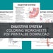 Digestive & Urinary System PDF Printable Study Guide, Printable ...
