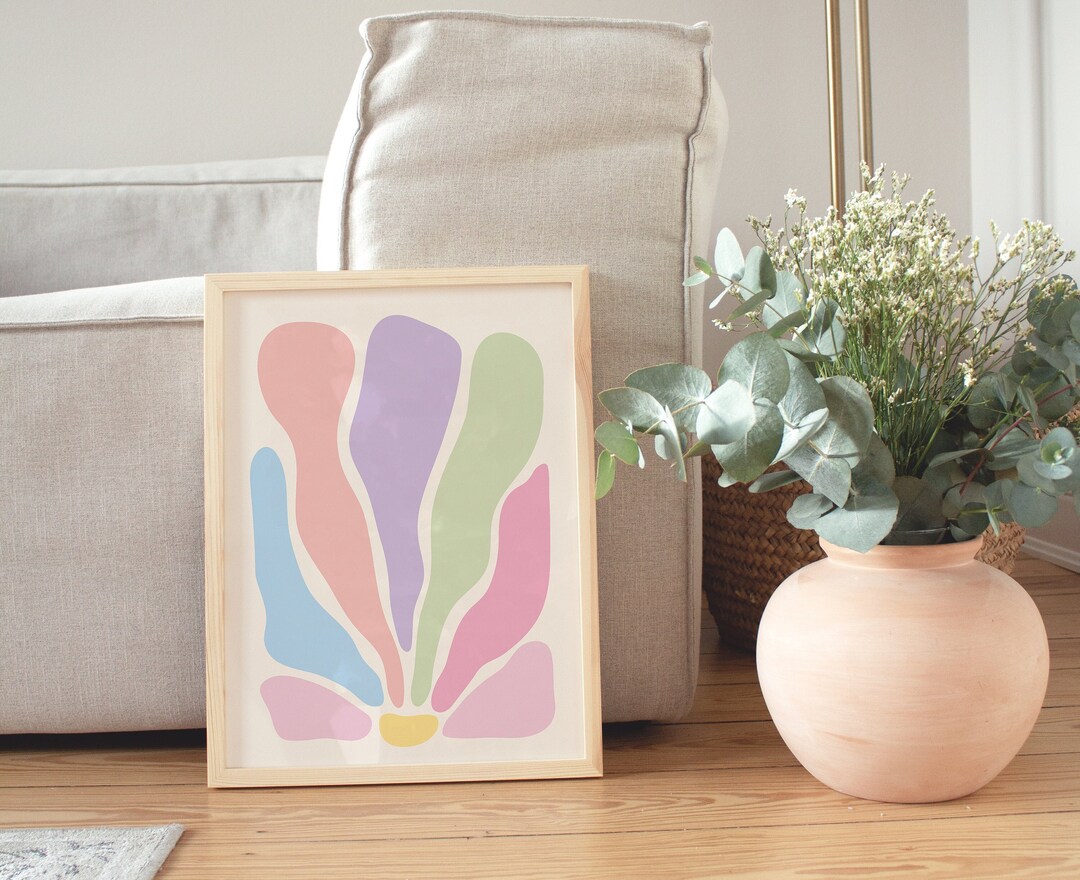 Pastel Flower Print: Abstract Floral Wall Art (digital Download) - Etsy