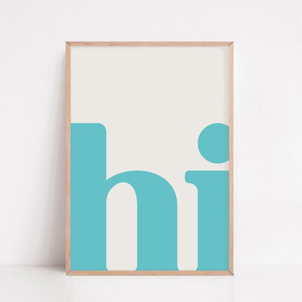 Blue Typography - Etsy