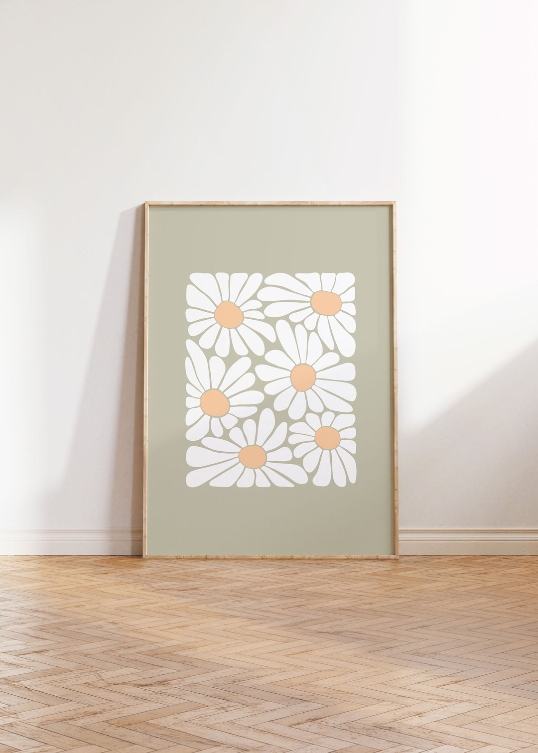 Sage Green Flower Print, Plant Lover Printable, Modern Autumn Large ...