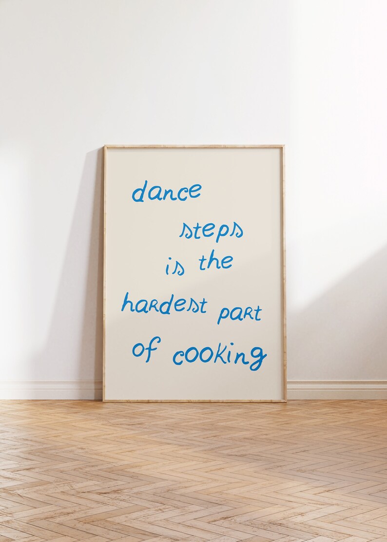 Kitchen Dance Print Quote, This Kitchen is for Dancing, Funny Kitchen ...