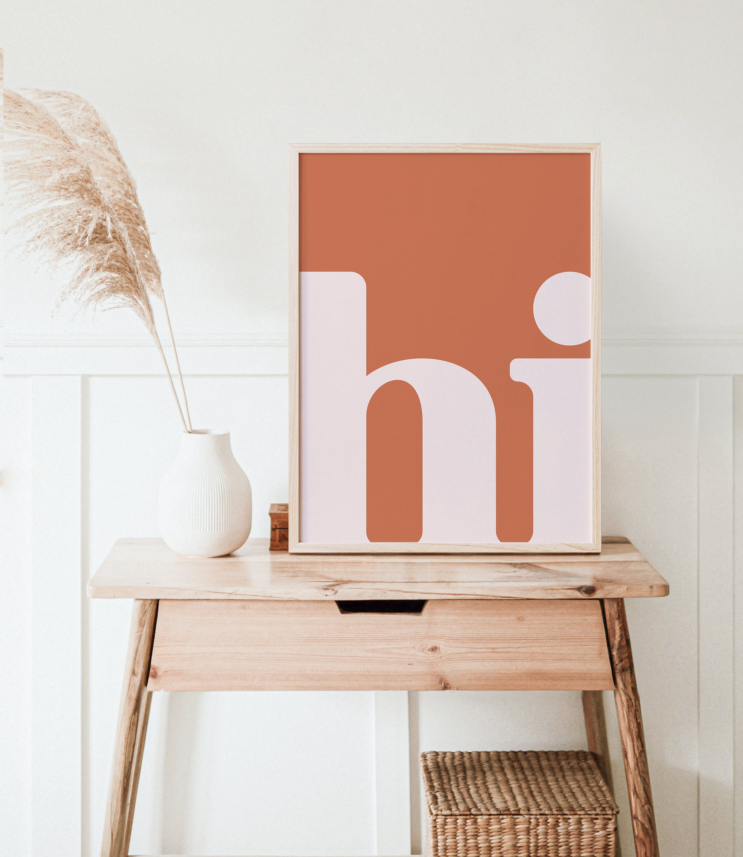 Hi Poster Minimalist Print Modern Home Design Poster Simple - Etsy