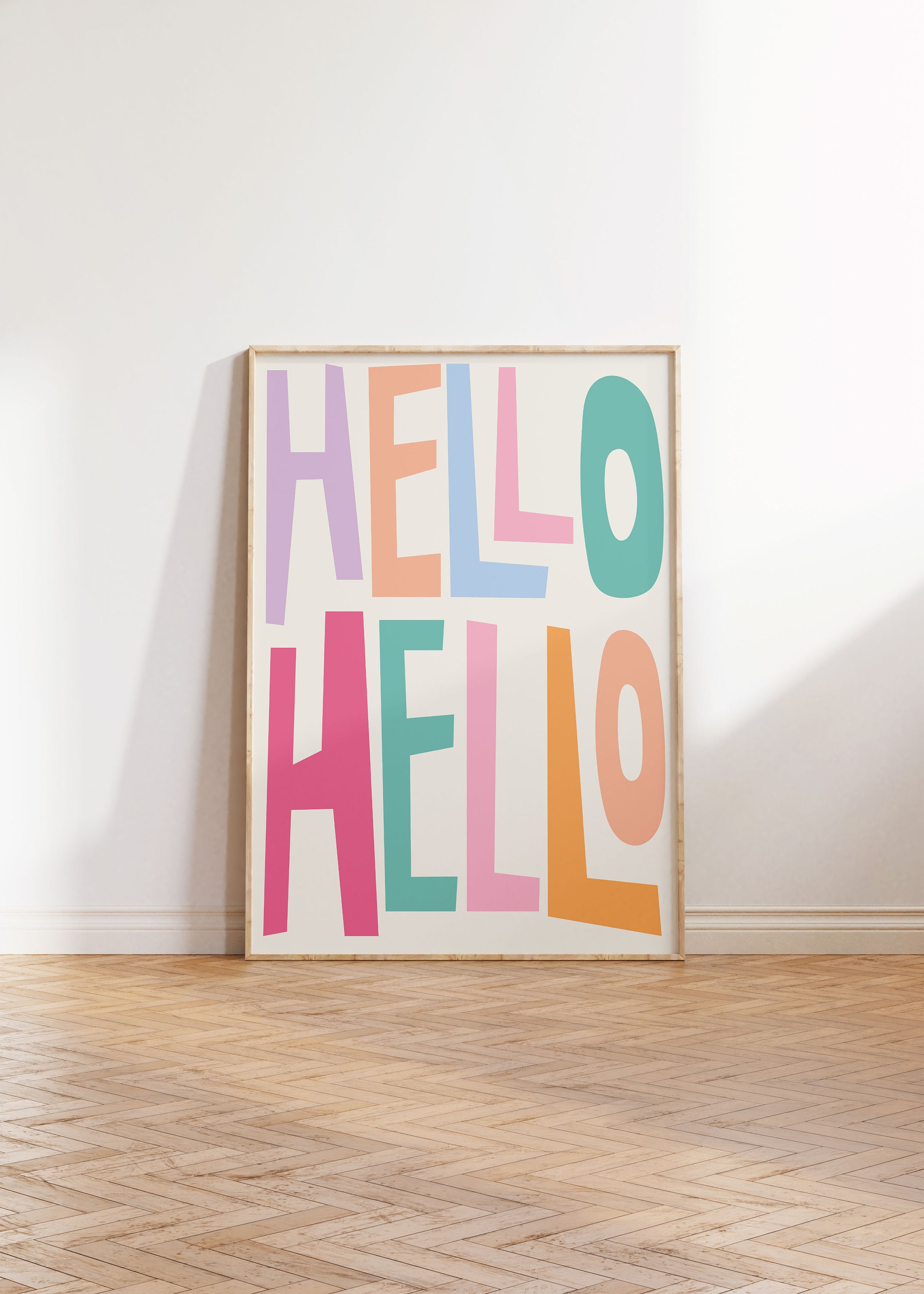 Welcome Entryway Hello Printable Colorful Cute Print Home - Etsy