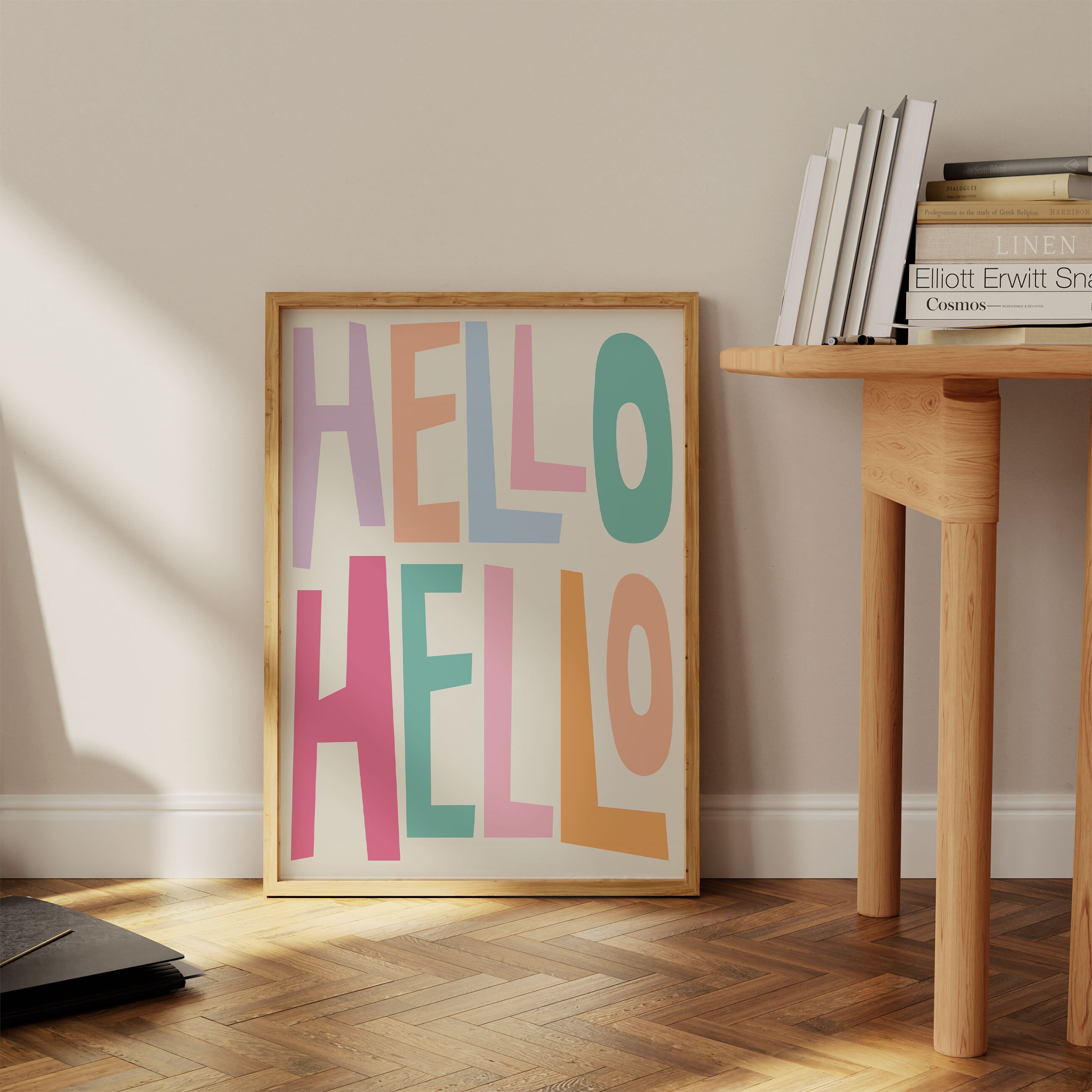 Welcome Entryway Hello Printable Colorful Cute Print Home - Etsy