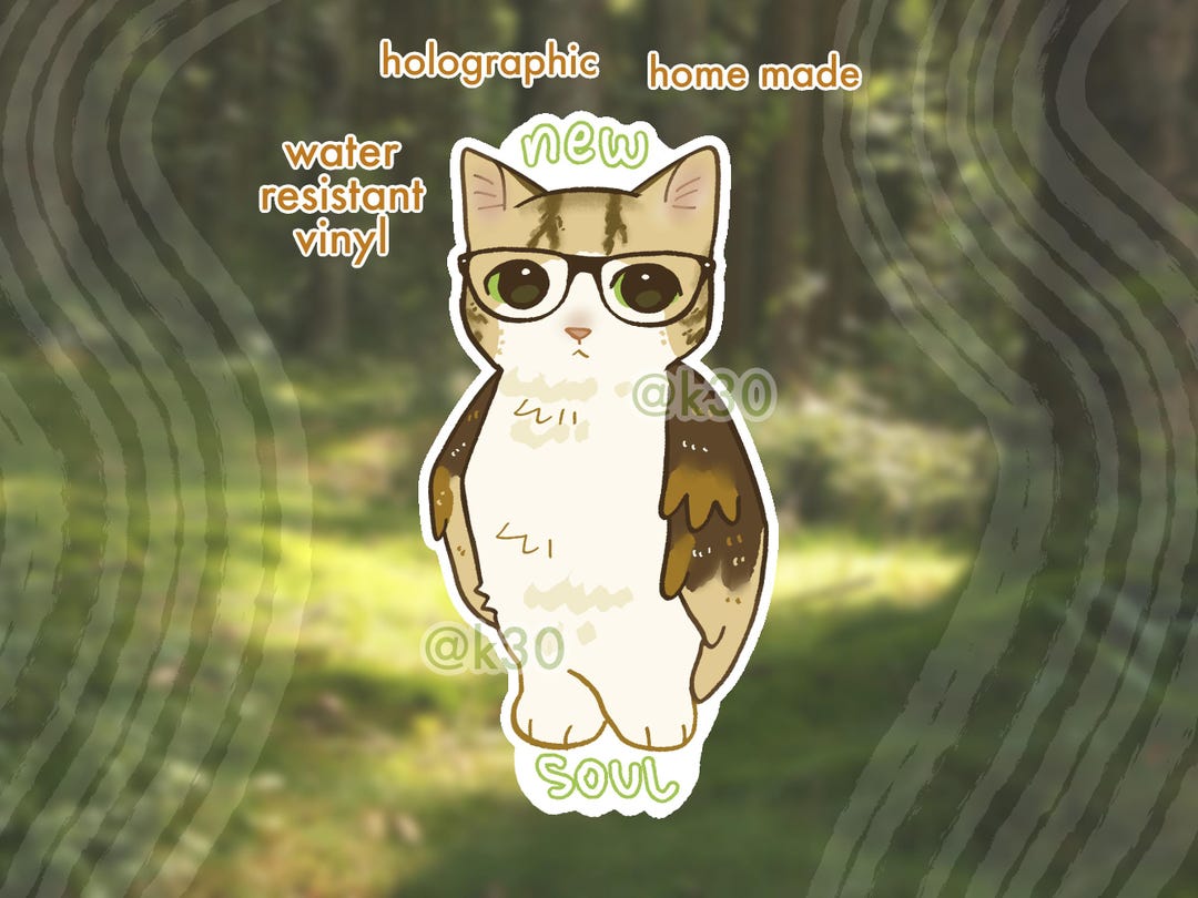 Meowl Holographic 3" Sticker! - Etsy