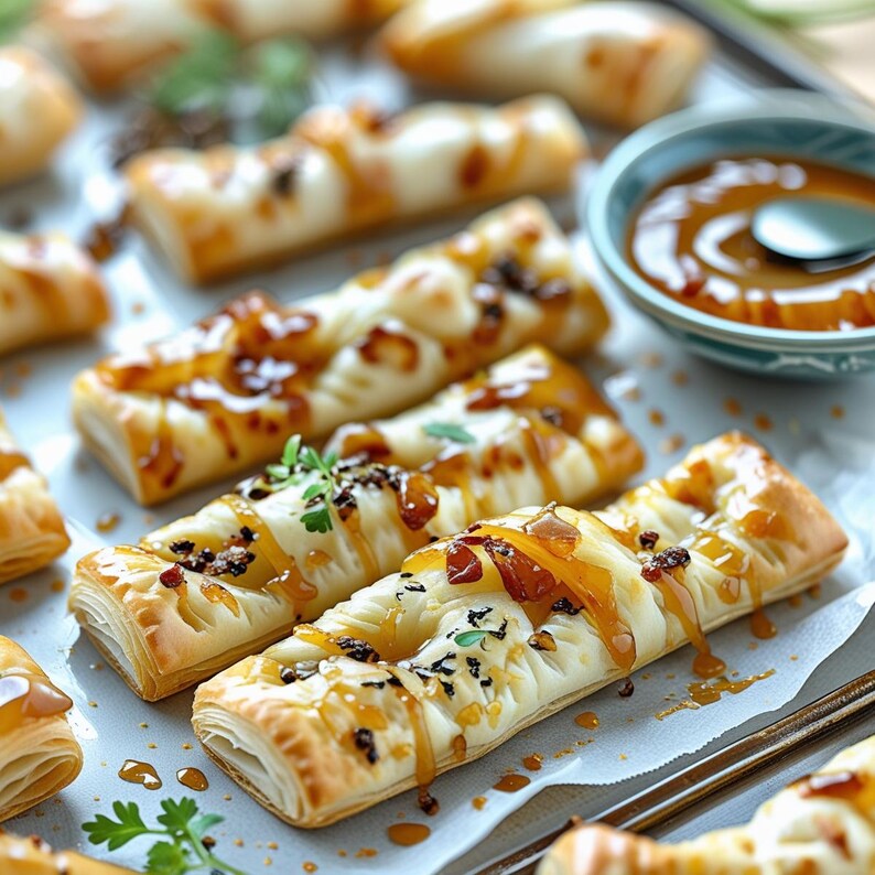 Sweet Chili Puff Pastry Breadsticks Recipe - Etsy