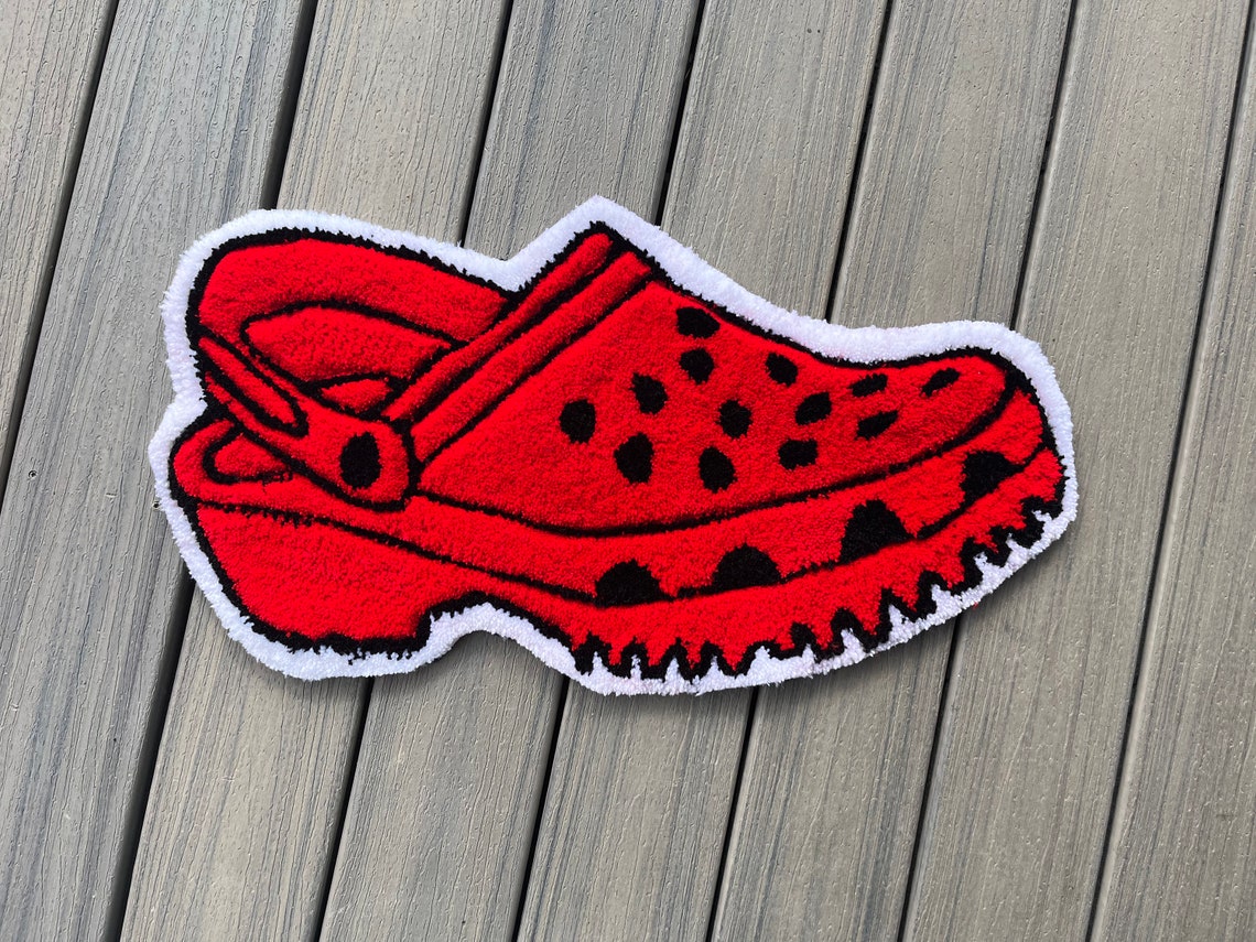 Croc Tufted Rug Tufted Shoe Rug - Etsy