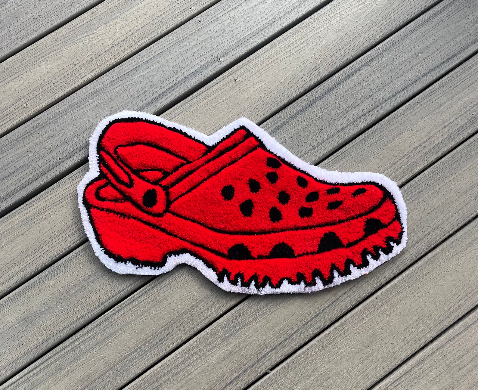 Croc Tufted Rug Tufted Shoe Rug - Etsy