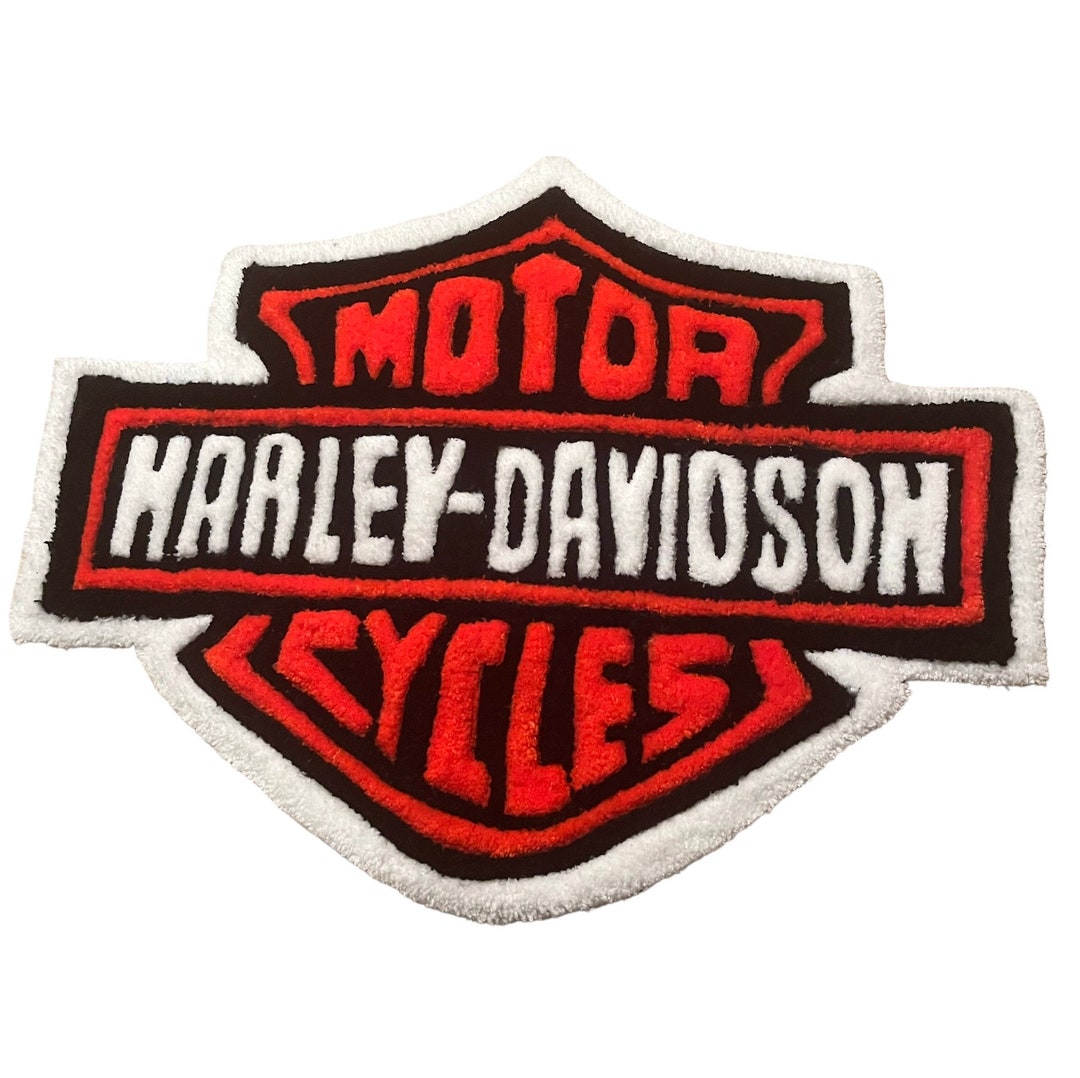 Motorcycle Logo Rug, Tufted Area Rug, Gift for Him - Etsy