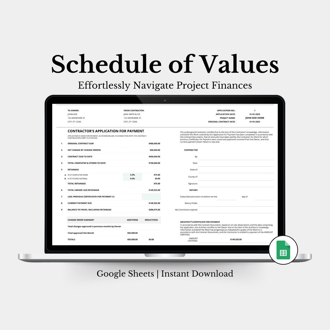 Construction Payment Application, Subcontractor Payment Certificate ...