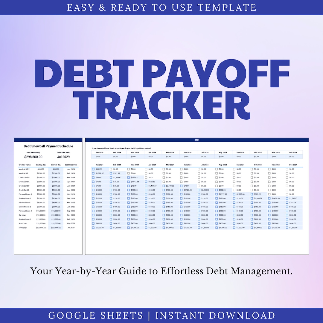 Debt Payoff Tracker, Debt Payment Tracker, Debt Calculator, Debt ...