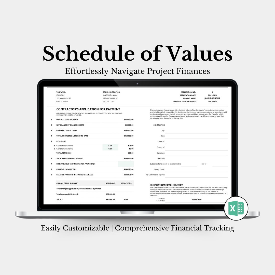 Construction Payment Application, Subcontractor Payment Certificate ...
