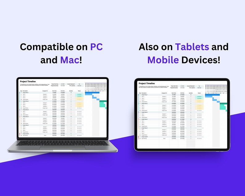Construction Project Tracker | Project Management Excel Google Sheets ...